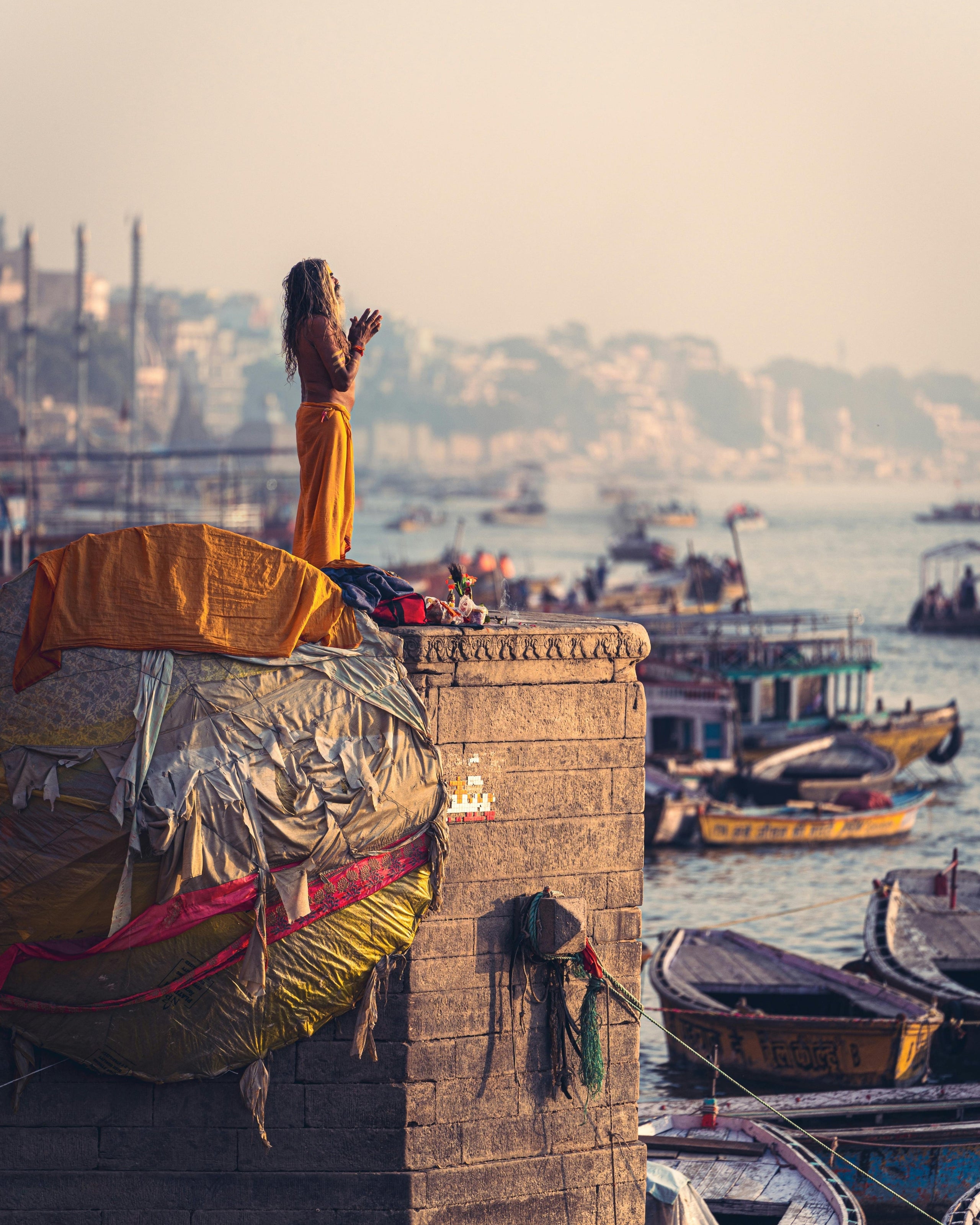 Banaras Ganga Ghat: Where Time Stands Still – Vaya Silk